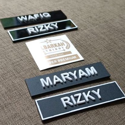 Jual PAPAN NAMA NAME TAG HURUF TIMBUL CUSTOM | Shopee Indonesia