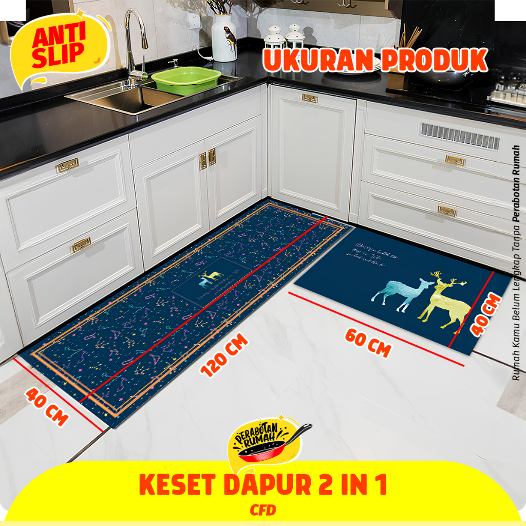 Jual PERABOTAN RUMAH Keset Kaki Dapur Set 2 in 1 Menyerap Air | Shopee ...