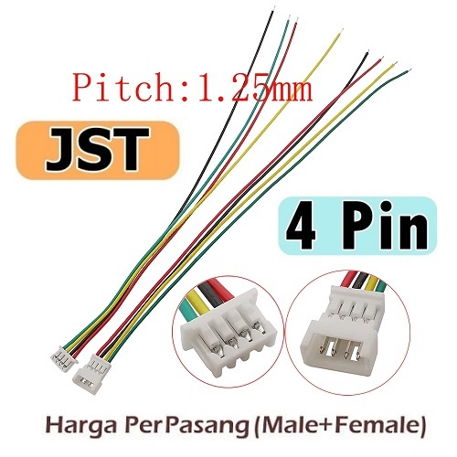 Jual 1 Set Kabel Mini Micro JST 1.25mm Connector + Cable 2 Pin / 3 Pin / 4 Pin / 5 Pin Male ...