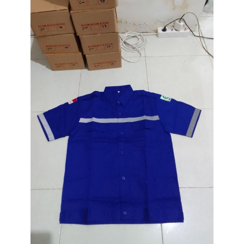 Jual seragam safety wearpack safety seragam proyek lengan pendek free ...
