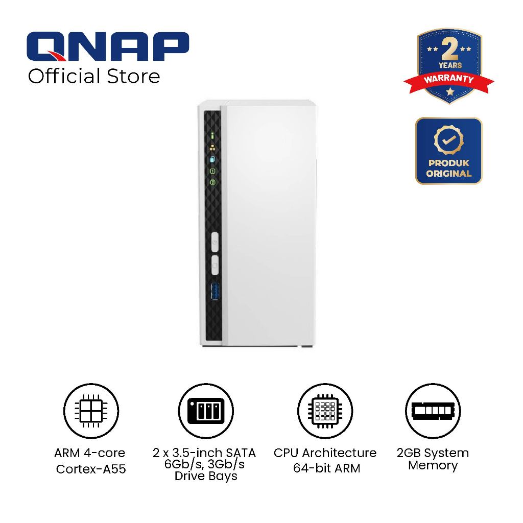 Jual QNAP TS-233 2-Bay Home NAS Personal Private Cloud Storage TS233 | Shopee Indonesia