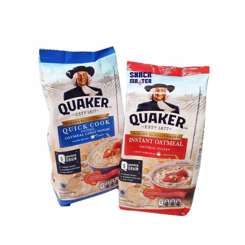 Jual Quaker Oats Oat 200 gr/ 200gr (Instan / Quick Cook) - Instan ...