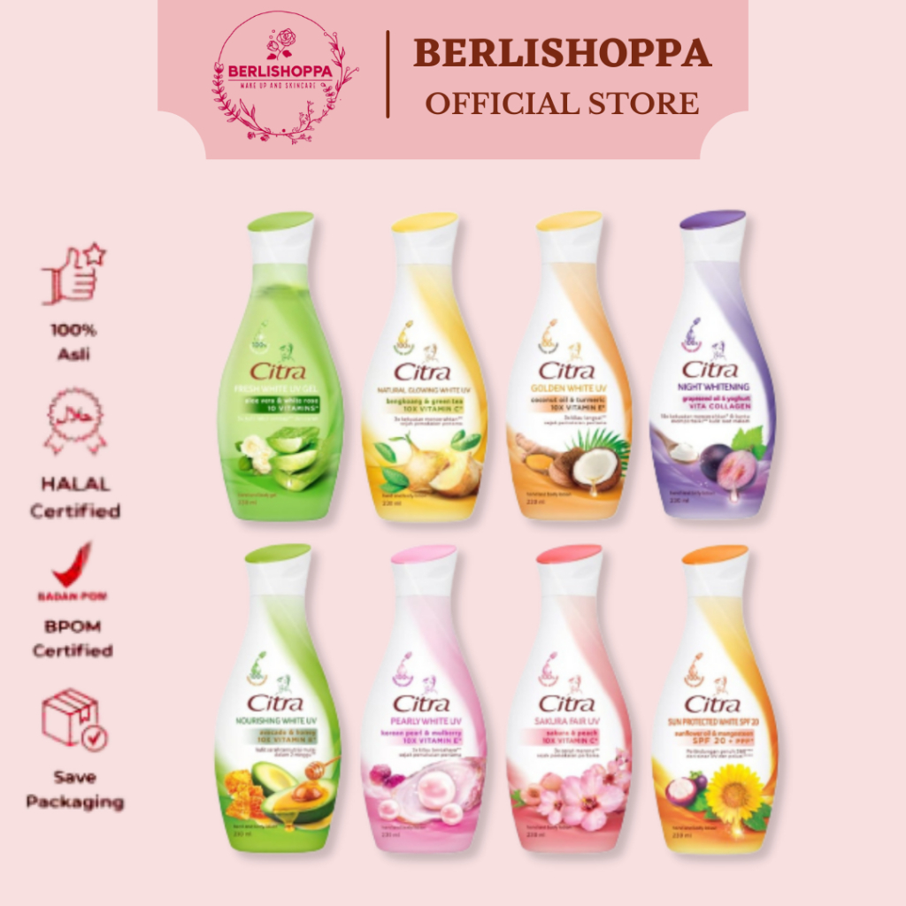 Jual CITRA Hand & Body Lotion 60ml - 120ml - 210ml - 380 | Pearly Glow ...