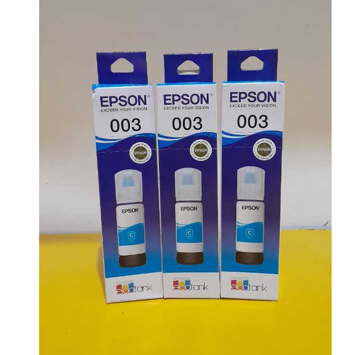 Jual Tinta Epson CYAN 003 Original 100% (PrinterL1110/L3110/L3101/L3150 ...