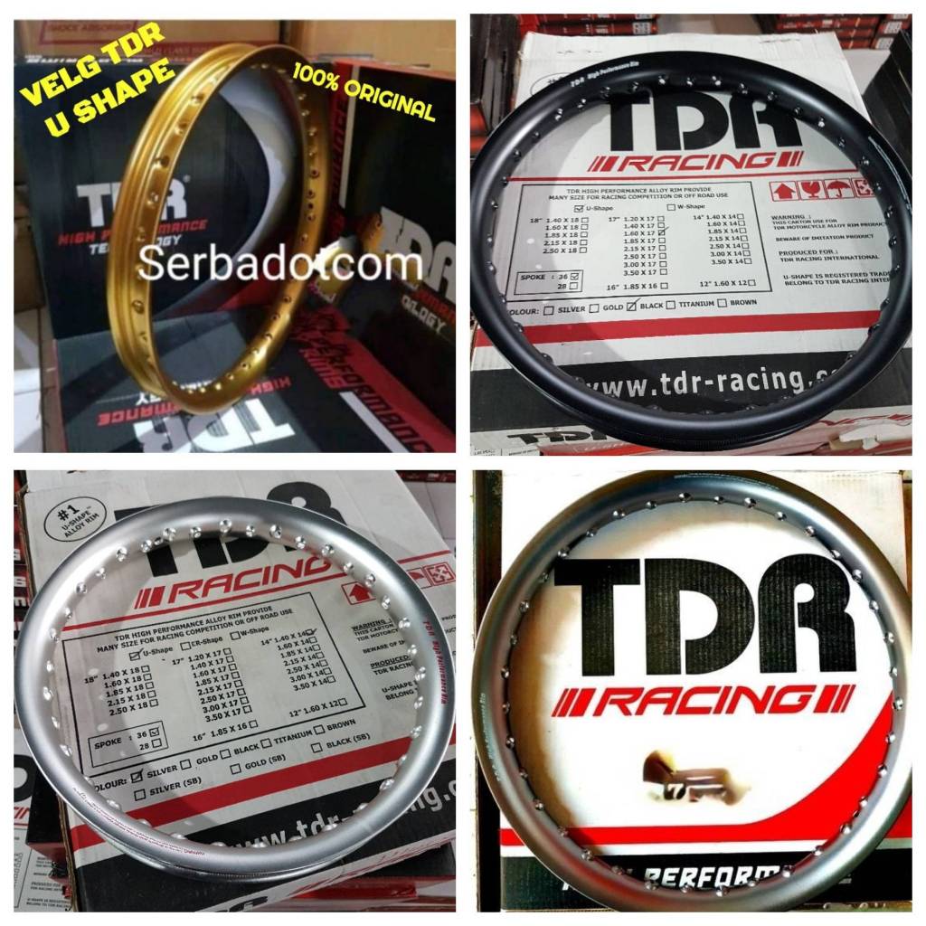 Jual VELG TDR U SHAPE 140 RING 17 GOLD SILVER BLACK TITAN TITANIUM ...