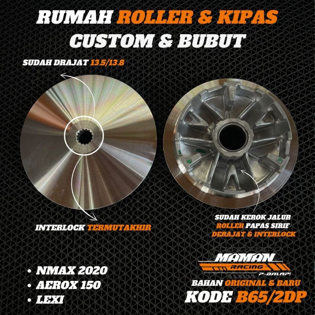 Jual PULLEY 1SET CUSTOM KEROK JALUR ROLLER PAPAS SIRIF BUBUT DRAJAT ...