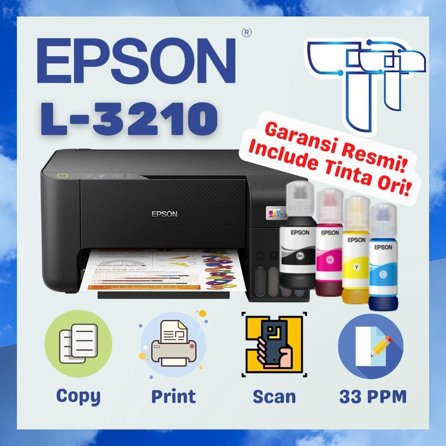 Jual Epson L3210 Printer Ink Tank All in One Original + tinta | Shopee Indonesia