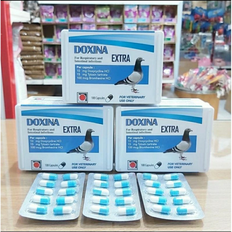 Jual Doxina Extra 10 tablet Antibiotik Obat Pernapasan-Ngorok-Snot-Flu ...