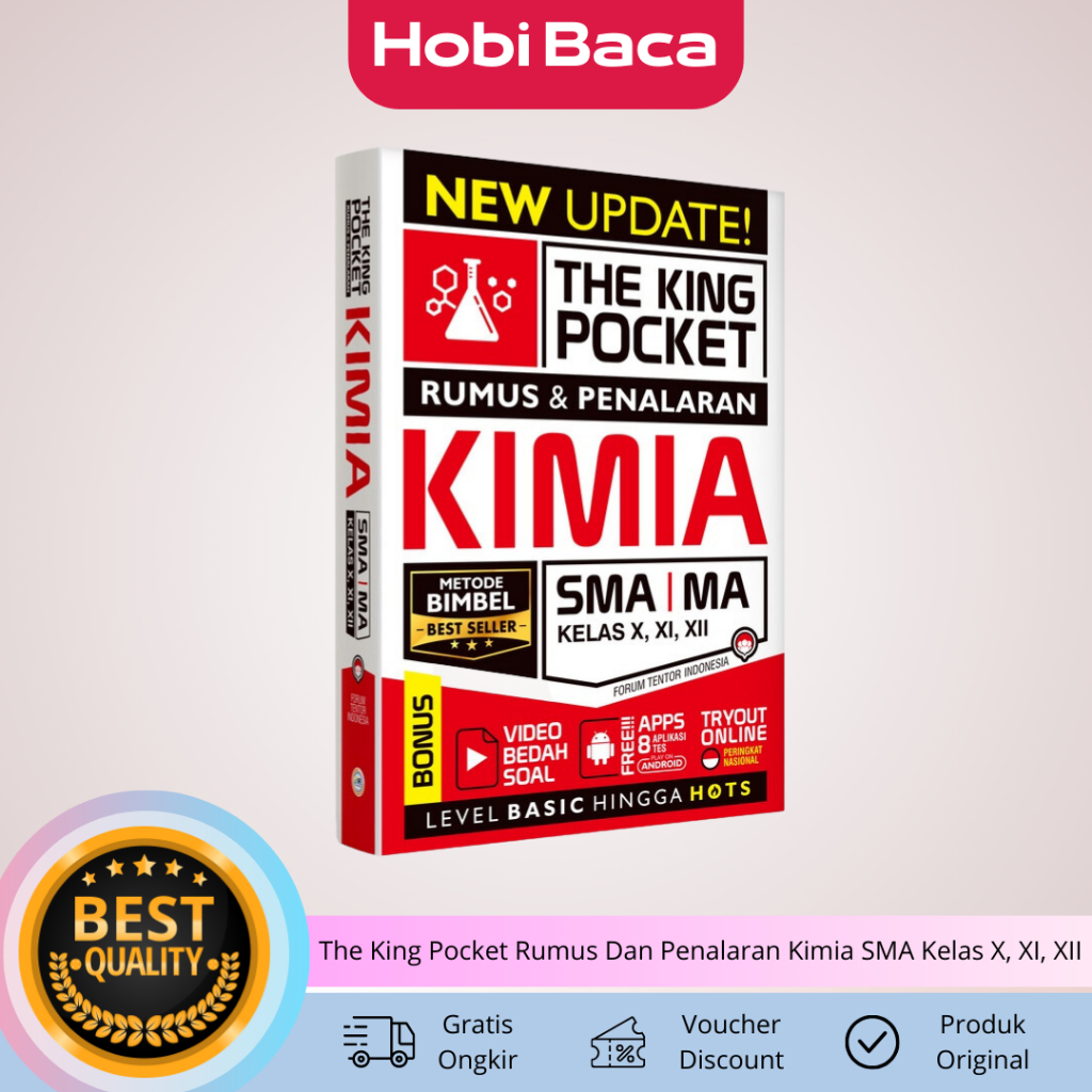 Jual New Update The King Pocket Rumus Dan Penalaran Kimia SMA MA Kelas X, XI, XII buku edukasi ...