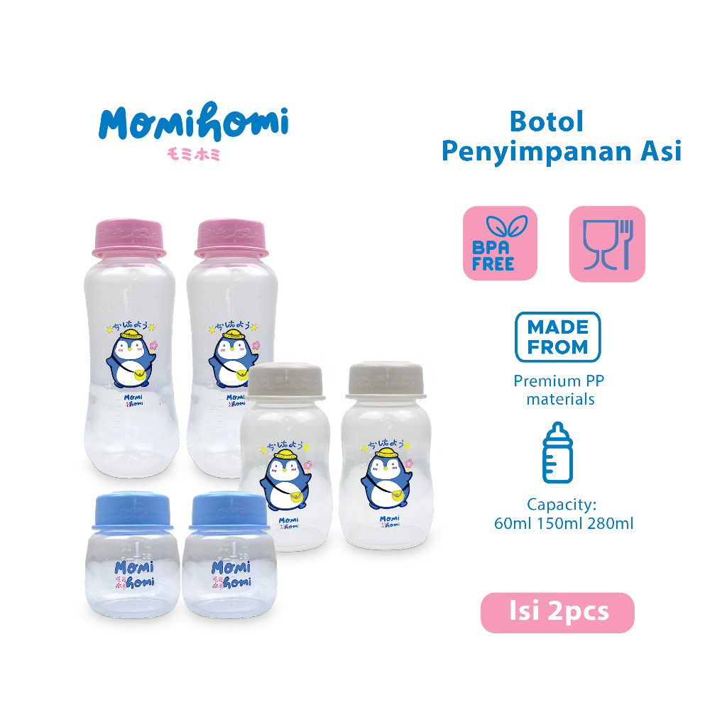Jual Momi Homi Botol Asi 3035 / 3036 / 3037 Breastmilk Storage Bottle ...