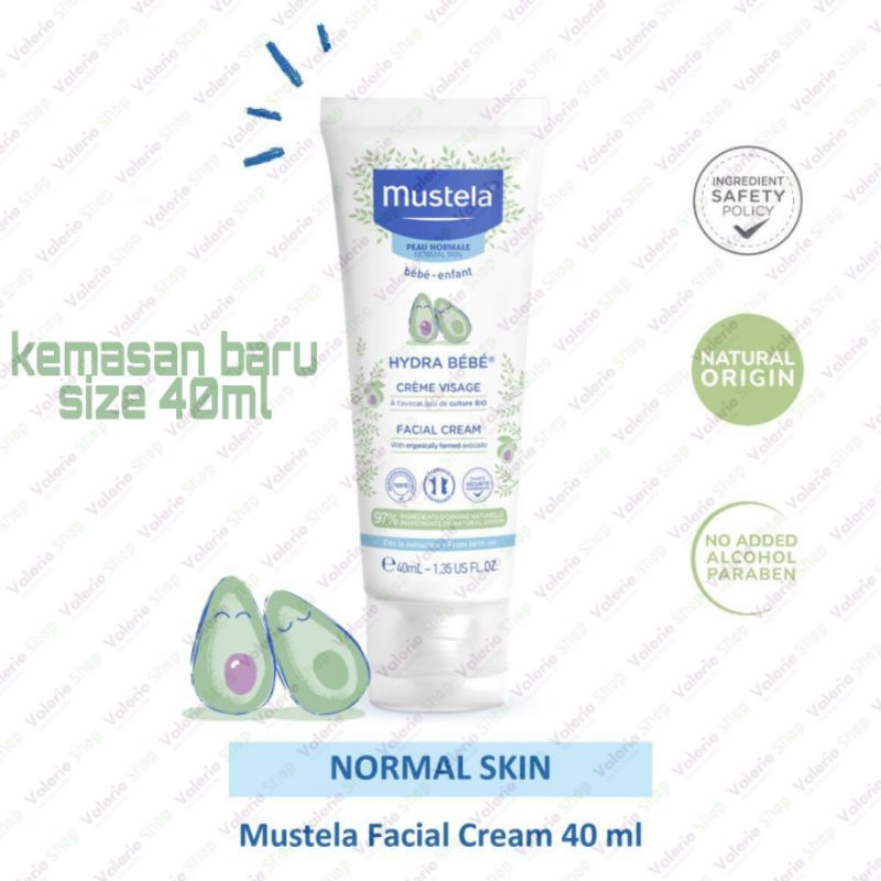 Jual Mustela Hydra Bebe Facial Cream Face Cream / Krim Muka Bayi 40ml 5 ...