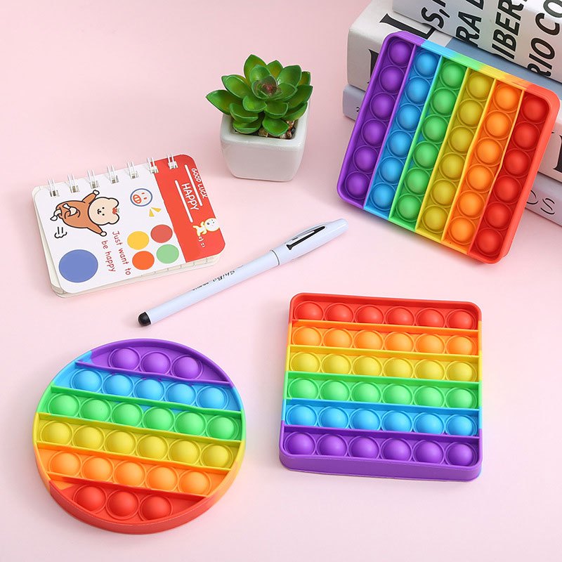Jual Mainan Viral Pop It MULTICOLOR PELANGI Fidget Toy Push | Shopee ...