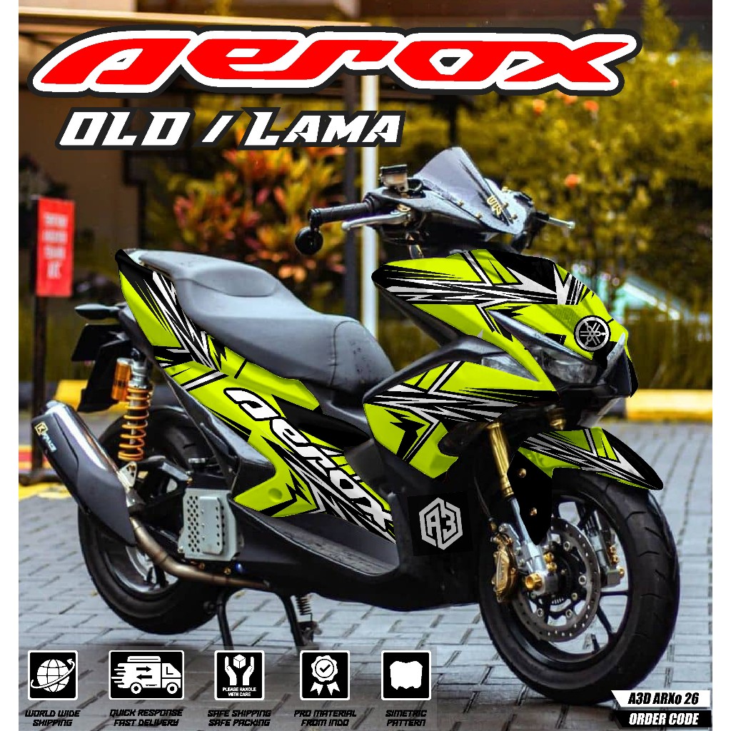 Jual (C0D) Sticker Decal Aerox Lama Full Body Custom Dekal Stiker Aerox ...