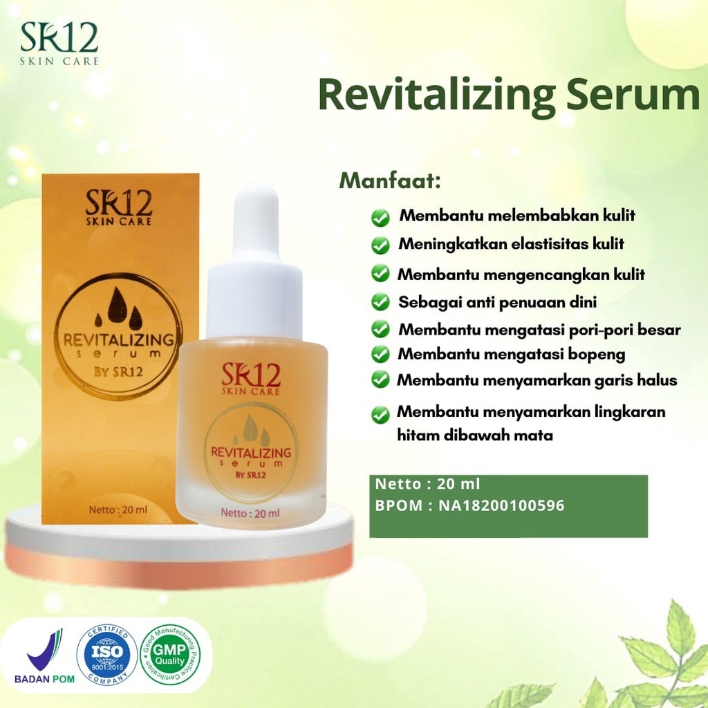 Jual Revitalizing Serum SR12 Serum Wajah Bopeng dan Lingkar Mata Panda Menyamarkan Garis Halus ...