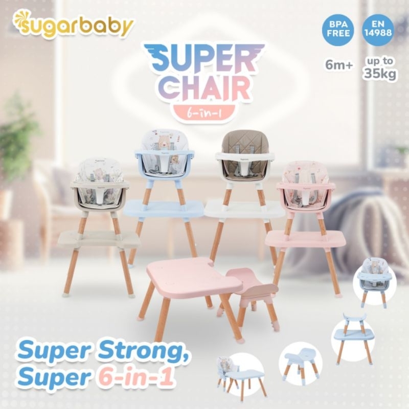Jual [Q] SUGAR BABY SUPER Chair / Convertible Baby High Chair 6in1 ...