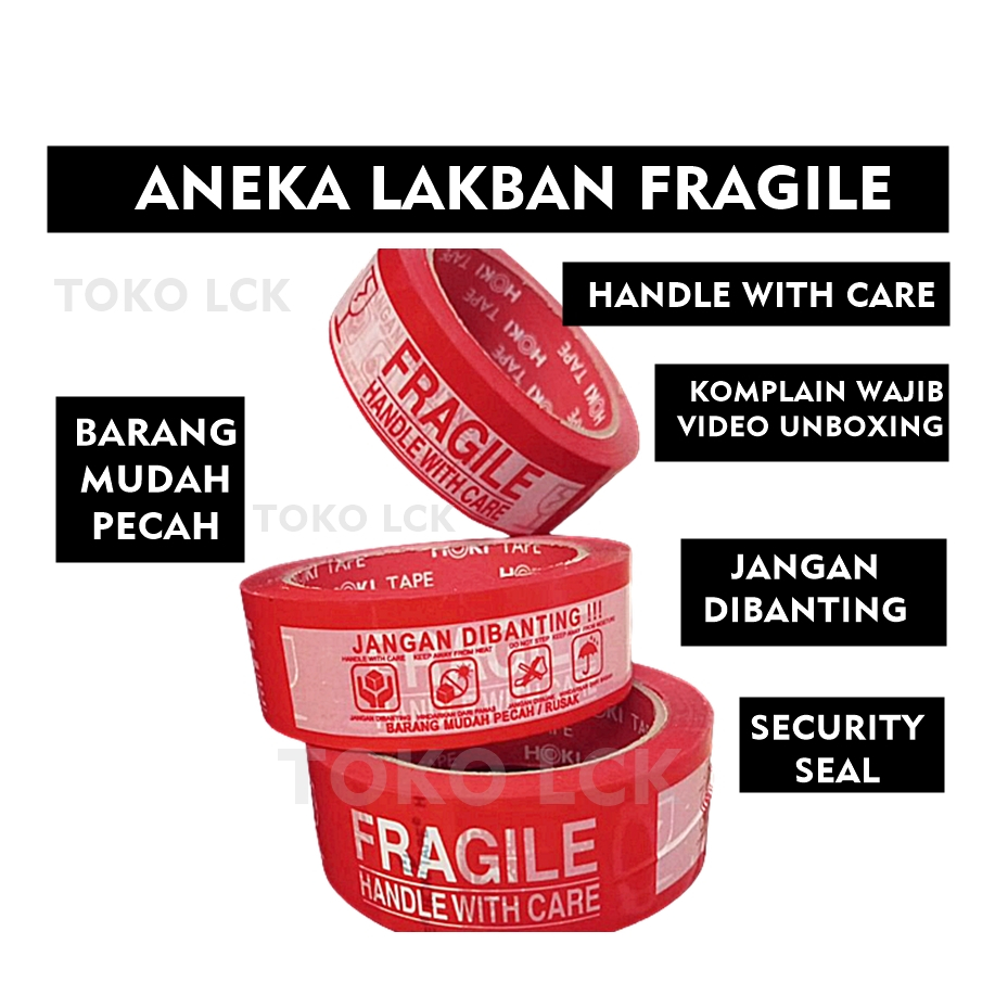 Jual Aneka Fragile Merah Putih Video Unboxing Jangan dibanting 36mm ...