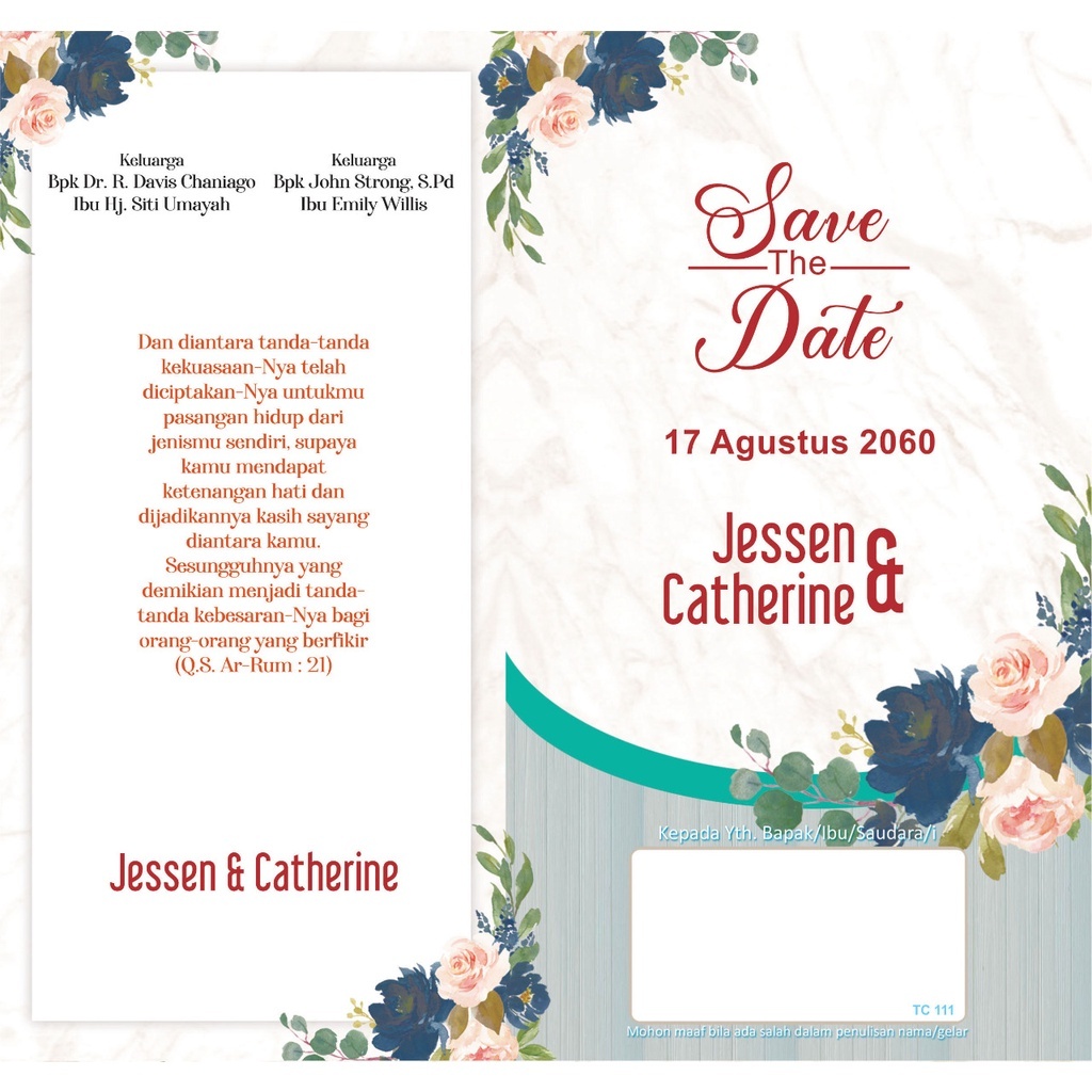 Jual BLANKO UNDANGAN TC 111 | BLANKO UNDANGAN MURAH | Shopee Indonesia