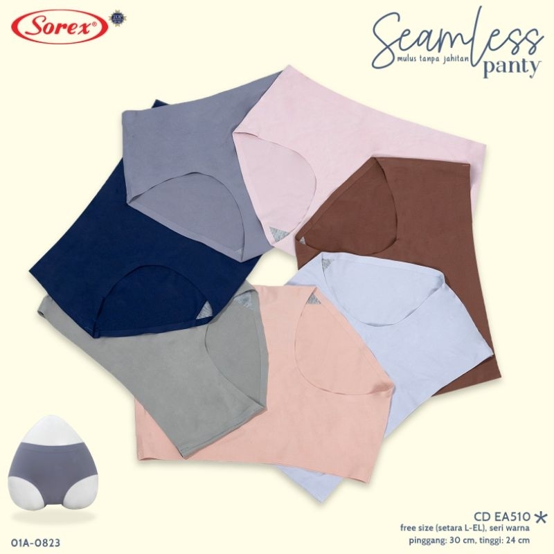Jual Sorex (3pc, 6pc, 12pc) Cd/Celana Dalam Wanita Sorex EA510 Seamless Polos | Shopee Indonesia