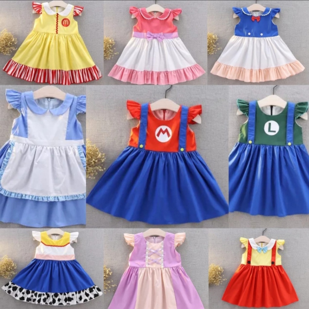 Jual (2-7th) kostum mario bros luigi dress hallowen halloween anak ...