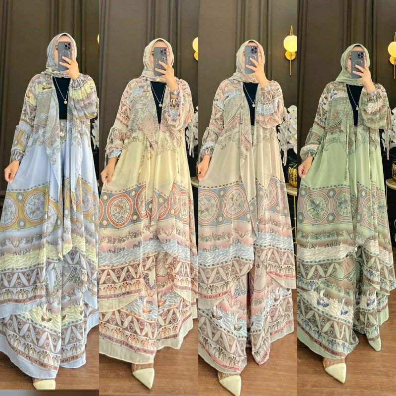 Jual Aqilla Azizah Bening Set Kulot Kalong Nabil | Shopee Indonesia