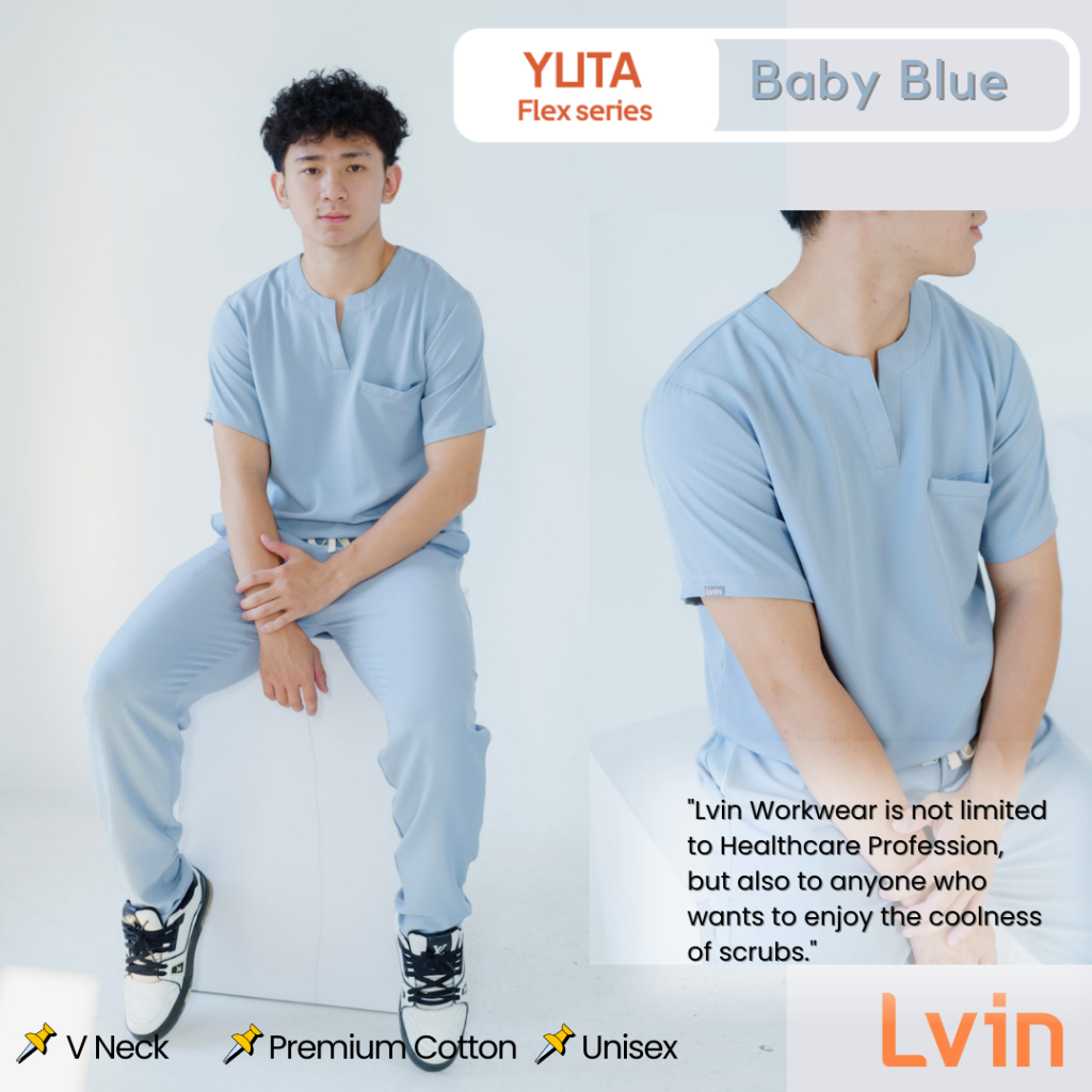 Jual [ Lvin ] FLEX V - YUTA - Baju OKA V neck / Baju Jaga / Set Baju ...