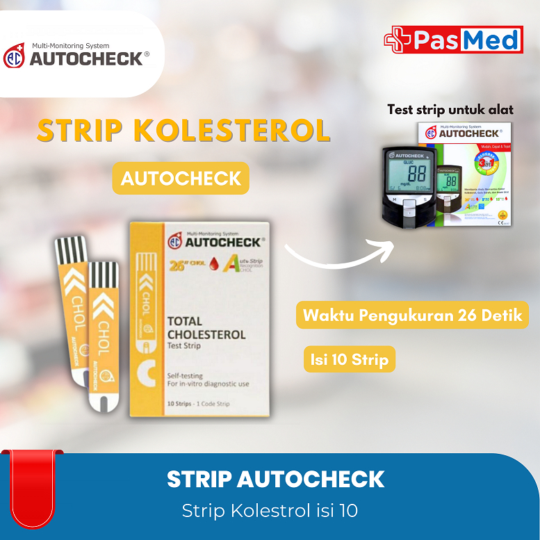 Jual STRIP AUTOCHECK KOLESTEROL Stick Kolesterol Choleterol Autocheck ...