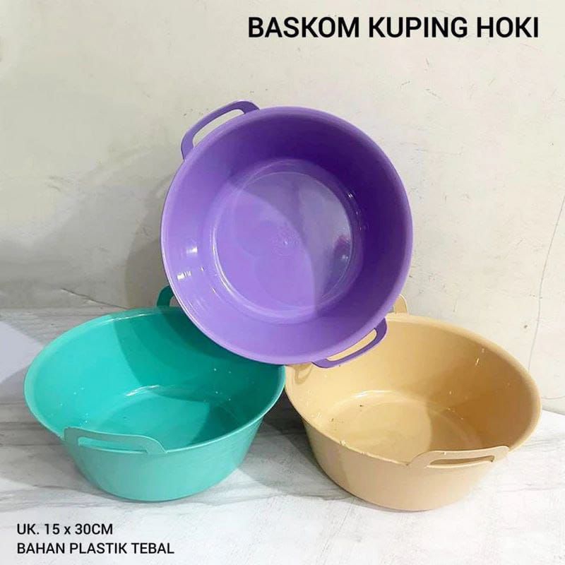 Jual Baskom Kuping Warna Hoki Uk.15cm Lebar 30cm Harga 1 pcs / beli 1 ...