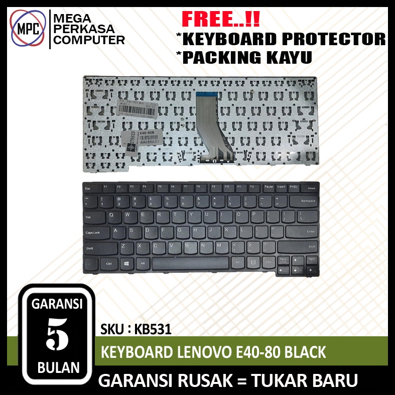 Jual Keyboard Lenovo Ideapad E40-70 E40-30 E40-45 E40-80 E40-81 E41-70 Free Keyboard Protector ...