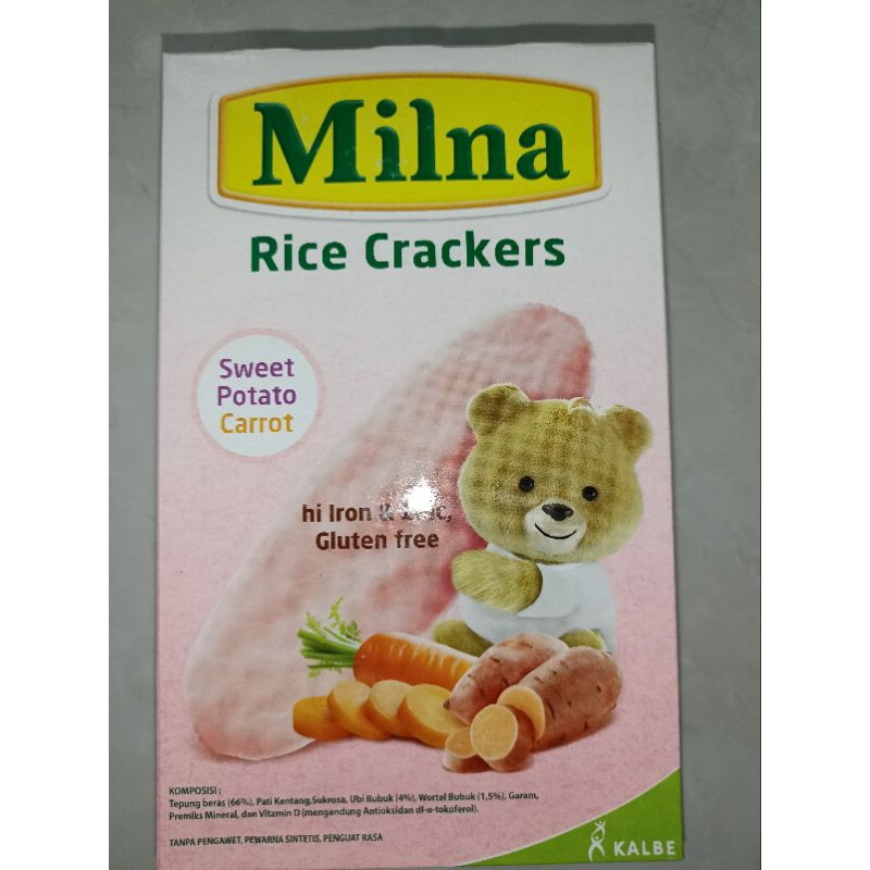 Jual Biskuit Milna Rice Cracker 20gr Snack Milna Cracker Camilan Bayi ...