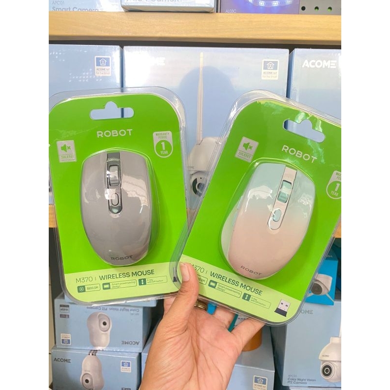 Jual ROBOT M370 mouse wireless 2.4GHz silent click optical 3200DPl ...
