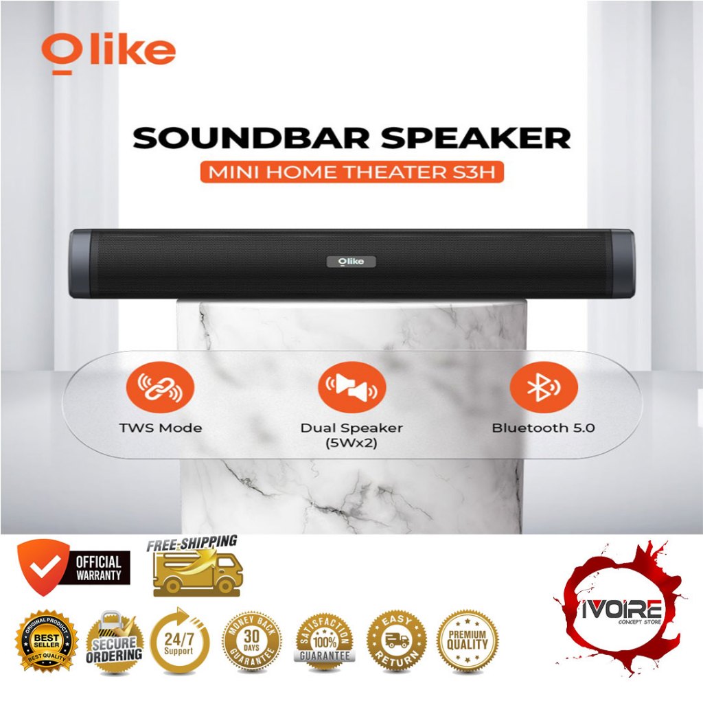 Jual OLIKE SPEAKER BLUETOOTH WIRELESS PORTABLE SOUNDBAR HOME THEATER ...
