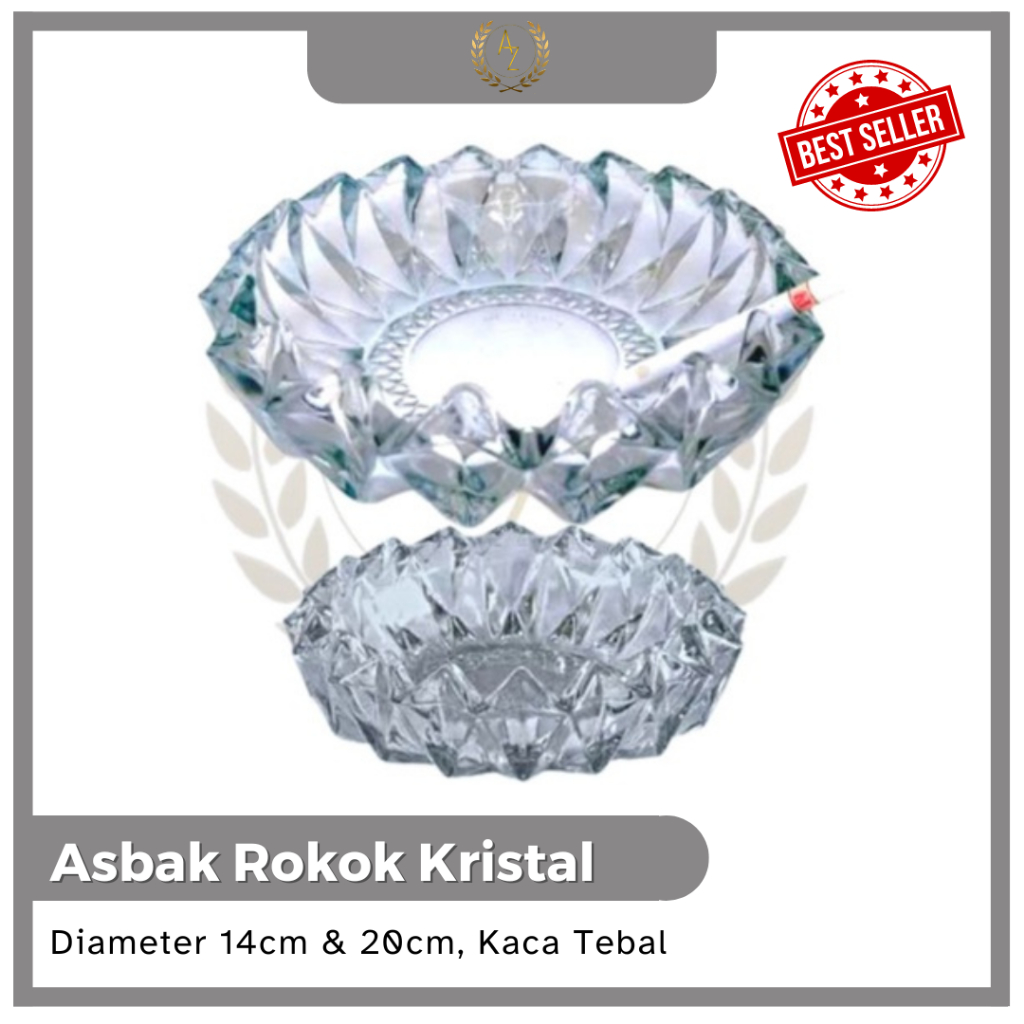 Jual Asbak Rokok Kristal Besar dan Kecil / Asbak Kaca / Asbak KIG ...