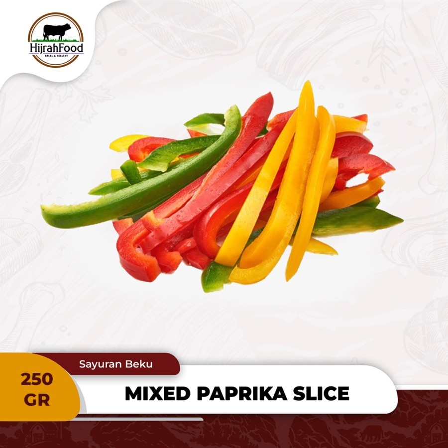Jual Paprika Potong Kombinasi | Mixed Bell Pepper Sliced Frozen - 250 ...