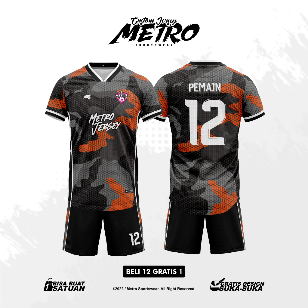 Jual Jersey Futsal Satuan Free Design Full Printing | Shopee Indonesia