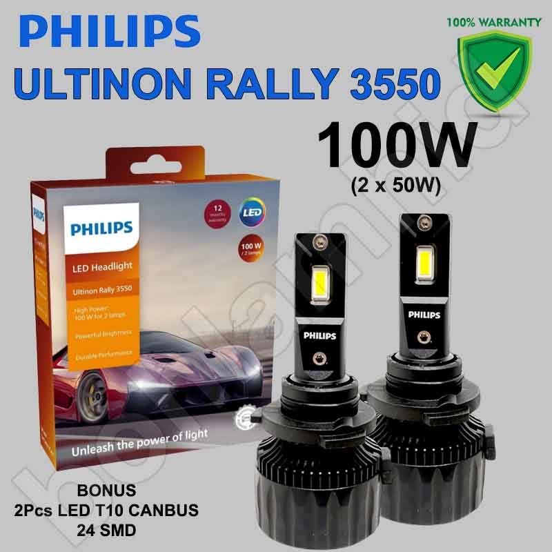 Jual LED Philips H7 Ultinon Rally Lampu LED Mobil 100 Watt 9000 Lumens ...