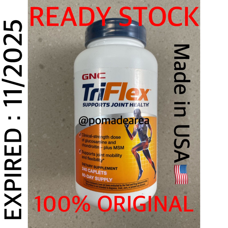 Jual GNC Triflex 240 Tablet Supports Joint Health 100% ORIGINAL ...