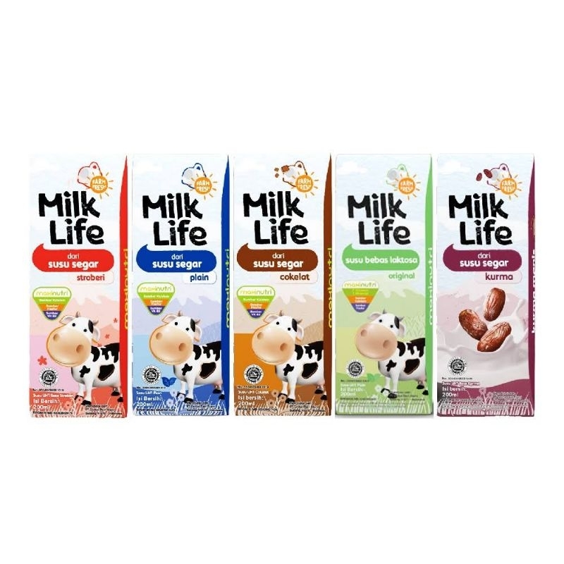 Jual Milk Life UHT 200 ml Berbagai Varian Rasa - Susu Sapi - Milklife Rasa Chocolate ...
