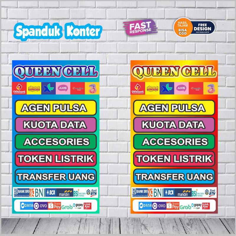 Jual Spanduk konter pulsa Custom design | Shopee Indonesia