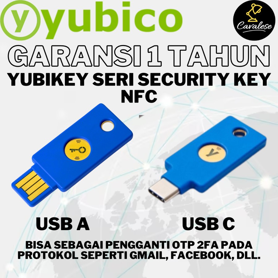 Jual YubiKey Security Key Series NFC - C NFC FIDO2 Certified USB A USB ...
