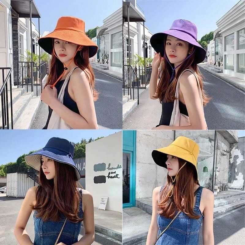 Jual WD Topi Wanita Pelindung UV Topi Pantai Bunga Daisy Bisa Digunakan ...