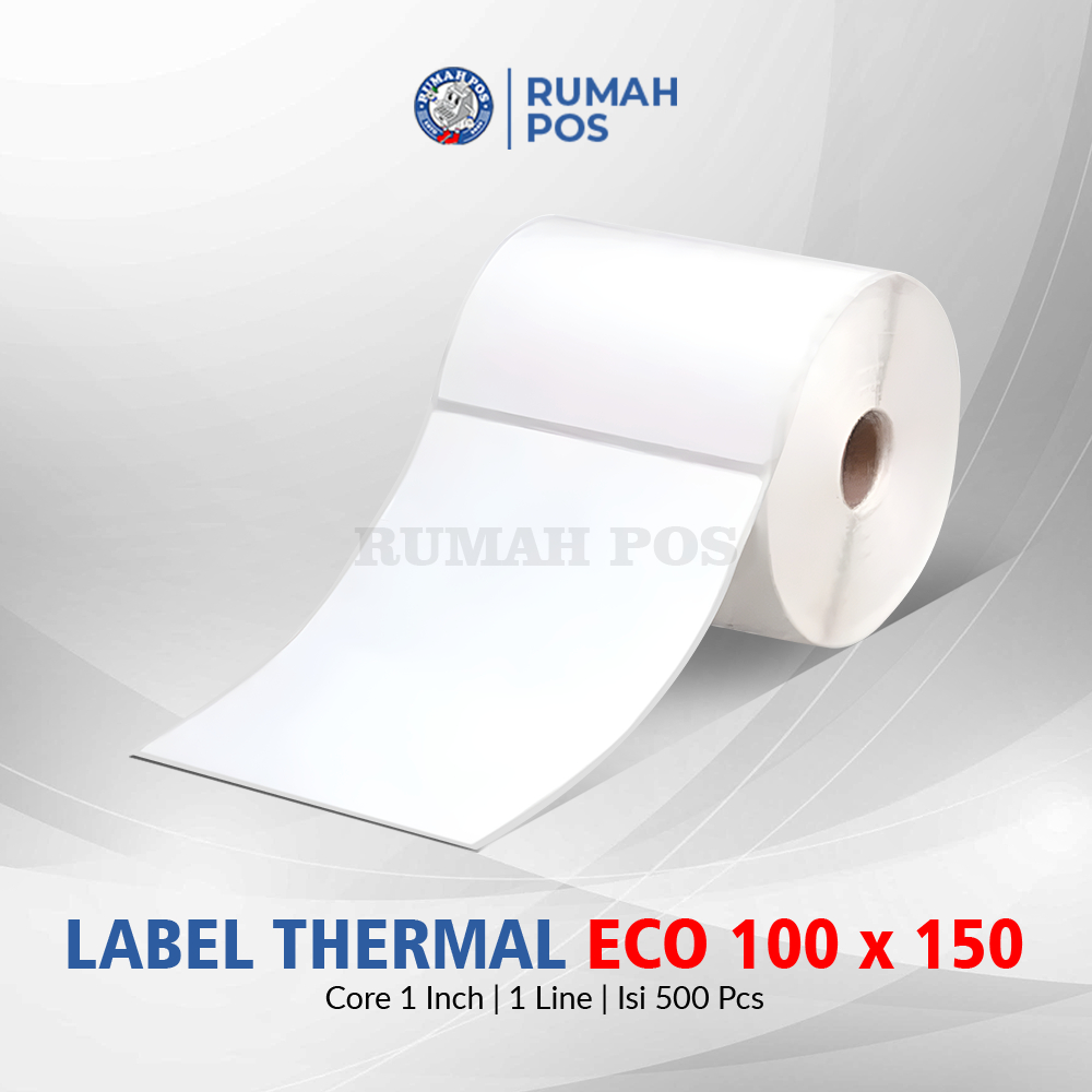 Jual Sticker Resi Thermal ECO 100mm X 150mm Label Barcode isi 500pcs | Shopee Indonesia