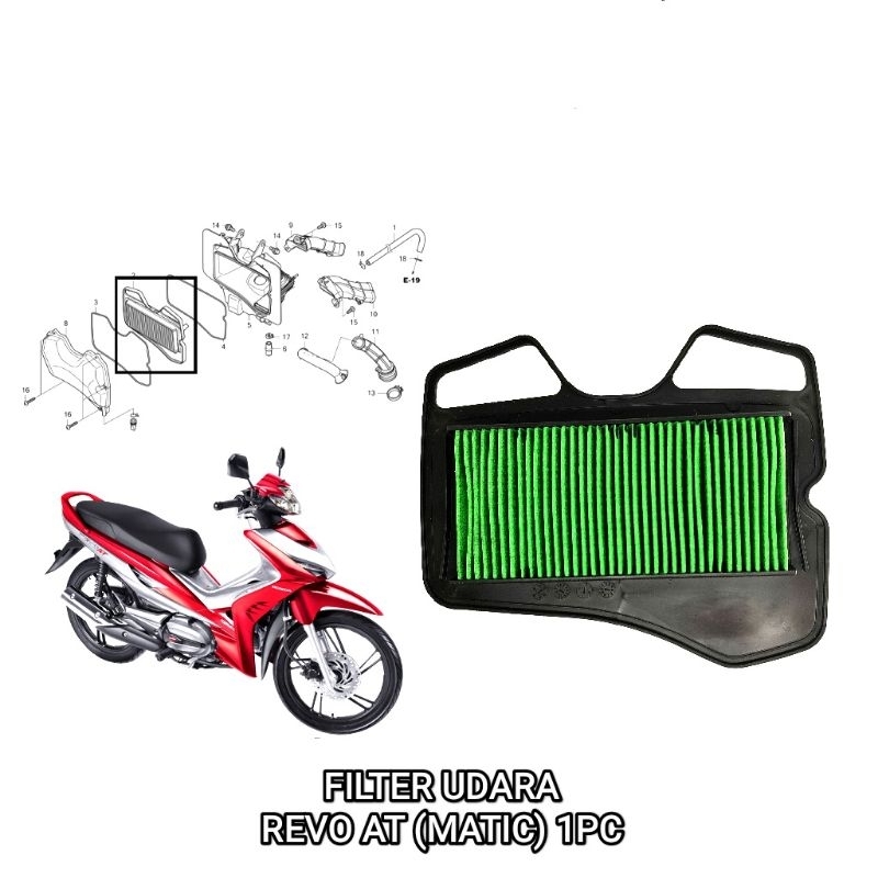 Jual Filter Udara Revo AT (Matic) - Saringan Udara Filter Screen Air ...