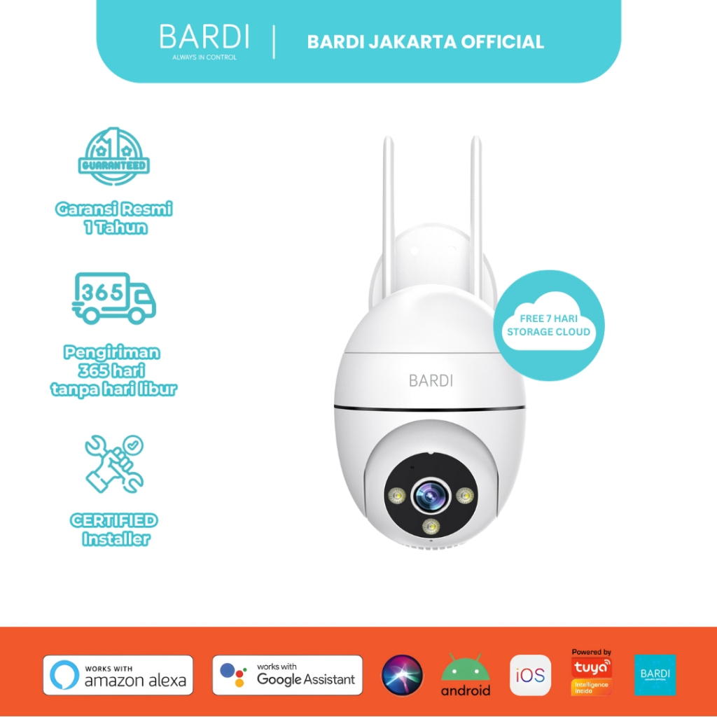 Jual BARDI IP Camera CCTV Wifi Jarak Jauh lewat HP CCTV Outdoor PTZ 360 ...