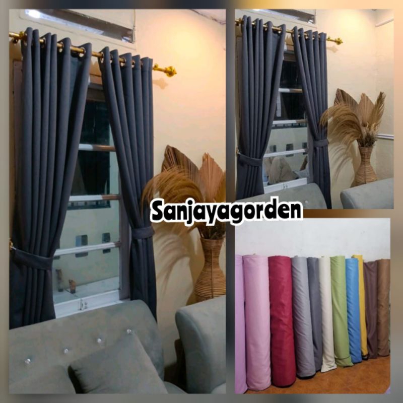 Jual Gorden Blackout Premium Polos Gordeng Tirai Untuk Pintu dan ...