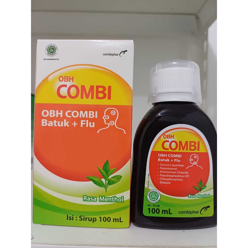 Jual OBH Combi Plus obat demam, batuk & flu rasa Menthol (100ml ...