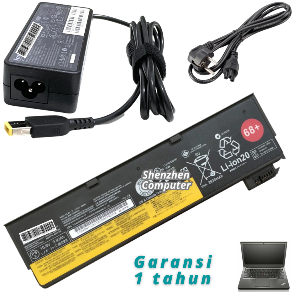 Jual Charger baterai Lnovo Thinkpad X240 X260 X270 X250 L450 T450 T470P ...
