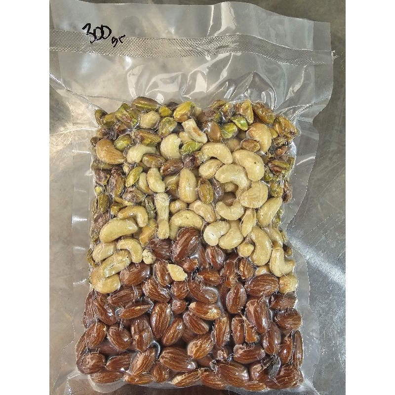 Jual MIX NUT ROASTED ISI 3 MACAM RASA ORIGINAL ALMOND PISTACHIO KUPAS ...