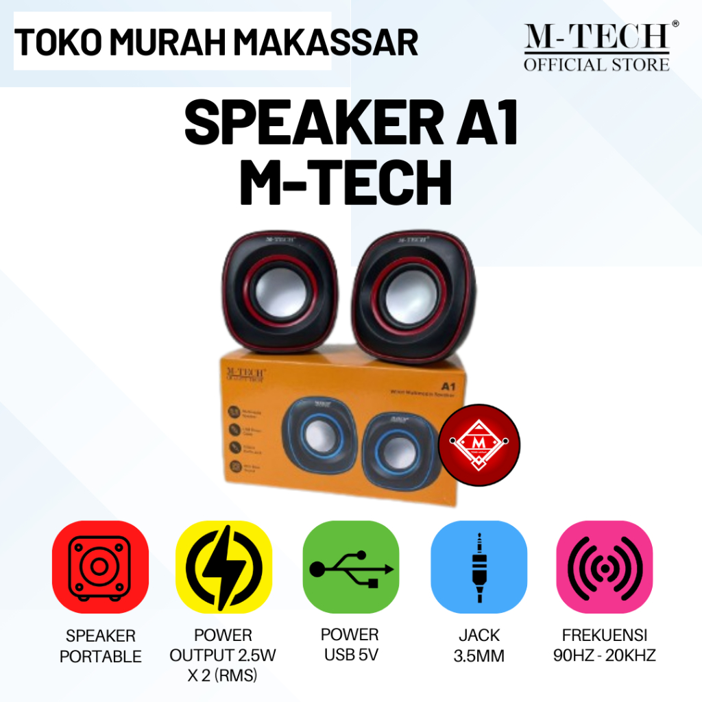 Jual Speaker M-Tech A1 Multimedia Pc Komputer Laptop Original / SPK-MT03 | Shopee Indonesia