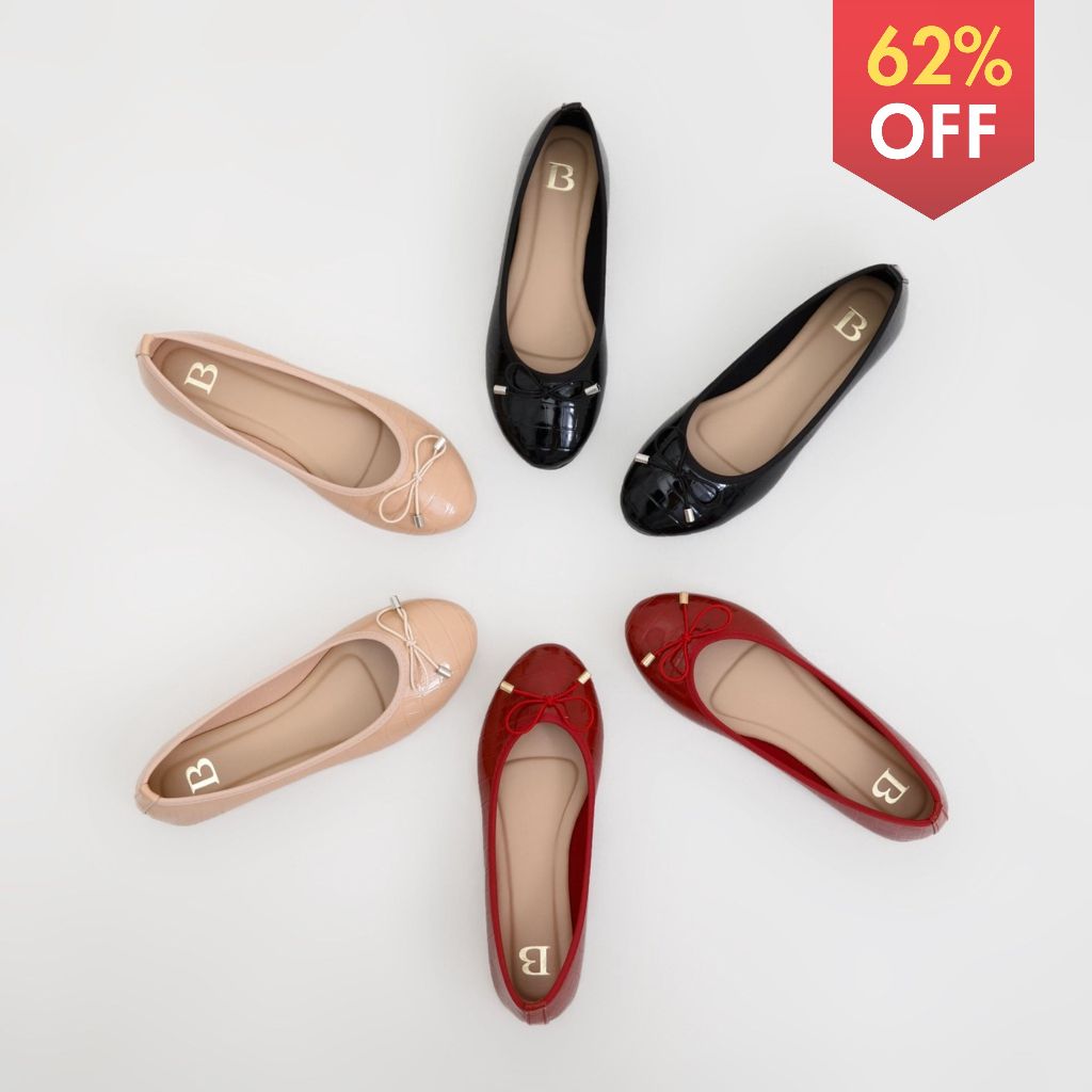 Jual Berrybenka - Sepatu Flatshoes Wanita Sofia Fana Bow | Shopee Indonesia