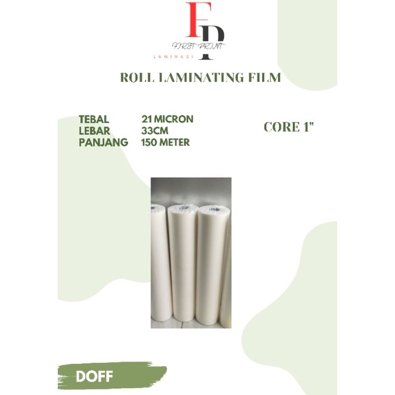 Jual 21 MICRON DOFF PLASTIK LAMINASI / PLASTIK LAMINASI PANAS BOPP ...